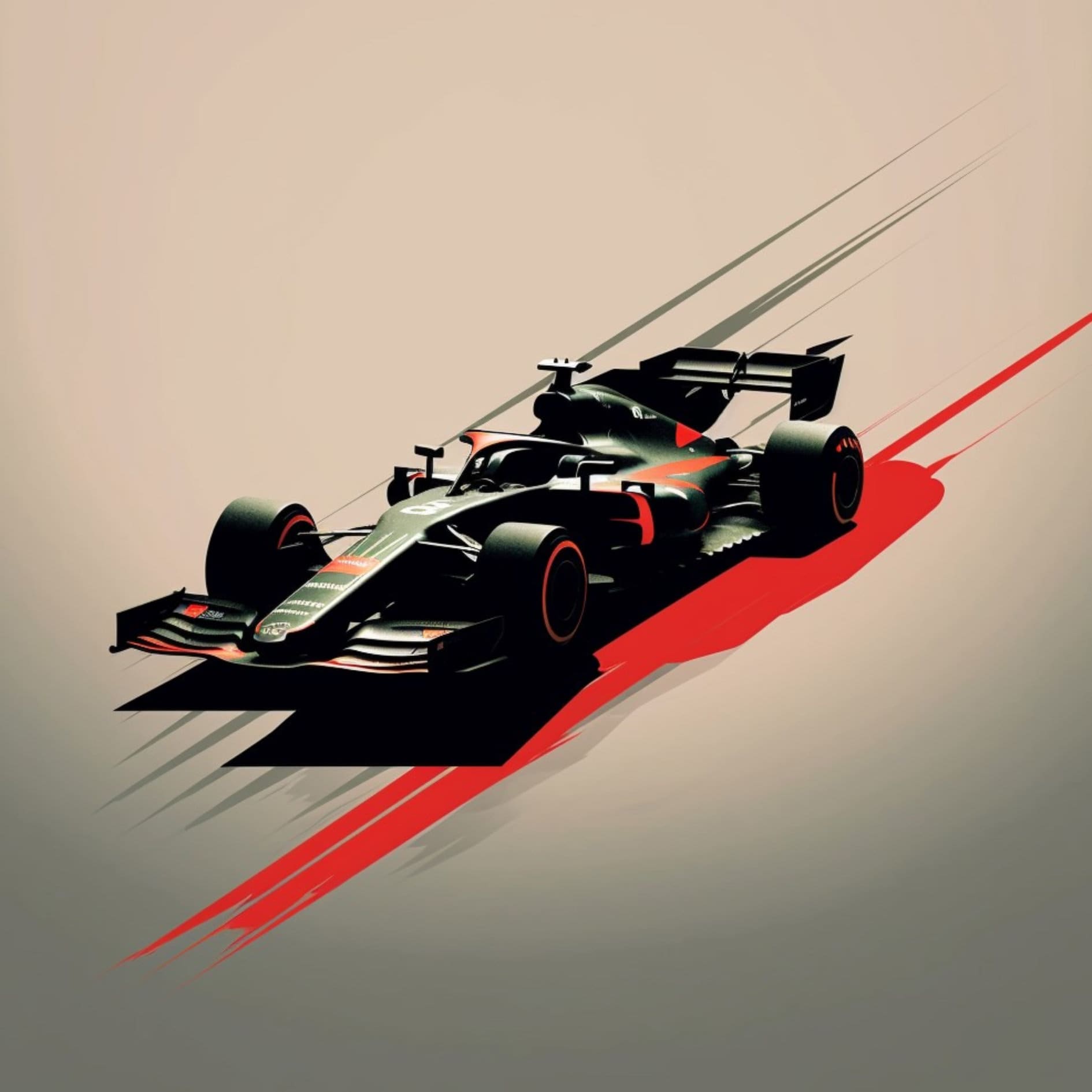 Formula 1 Racing Inspired Digital Art - Etsy