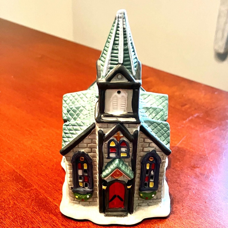 Lighted Ceramic Church - Etsy