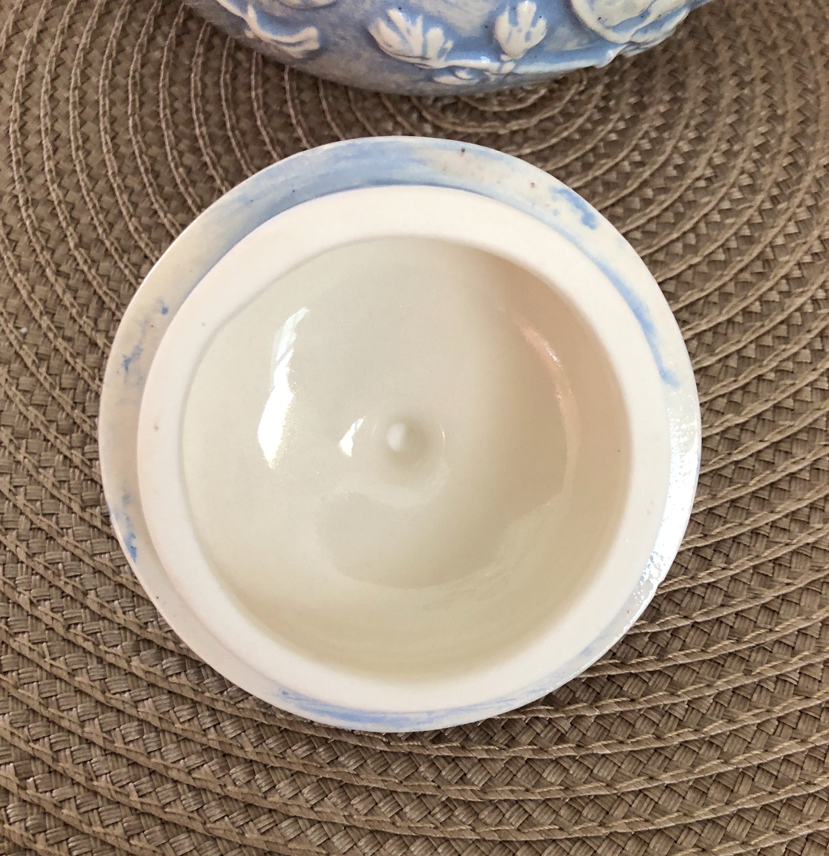 Beautiful Ceramic Blue Flower Embossed Teapot DECORATIVE USE - Etsy