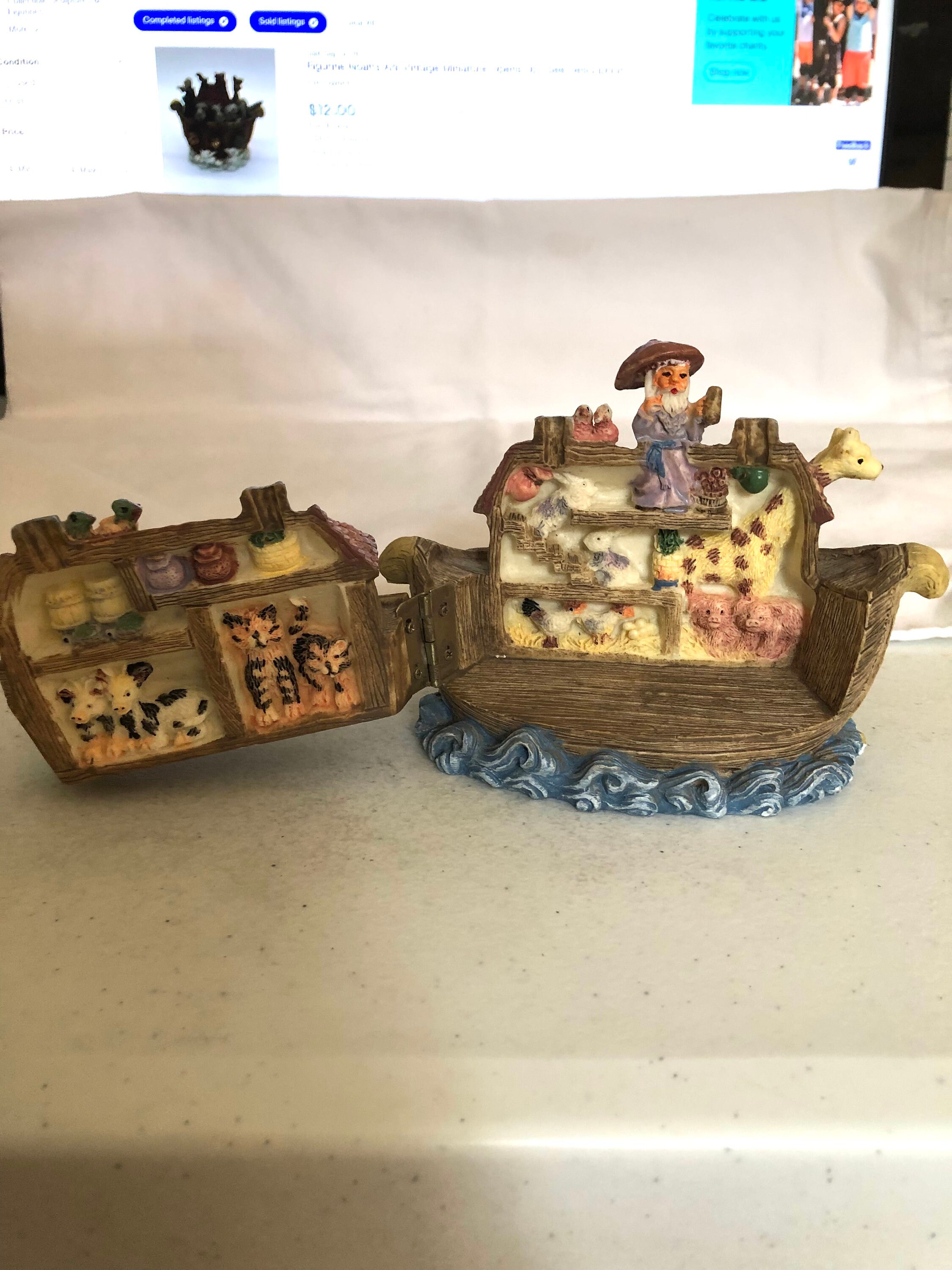 Noah's Ark Hinged Door Opens to Paired Animals Inside Ark - Etsy