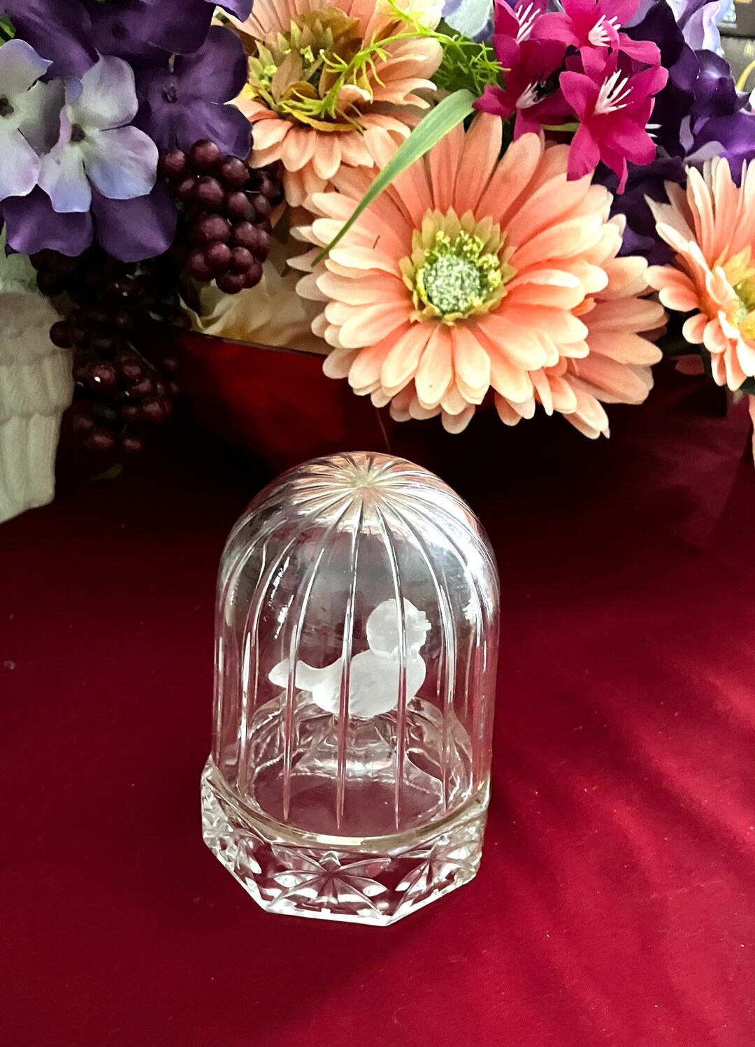 Vintage Crystal Birdcage With Crystal Bird - Hofbauer 1981 Echt ...