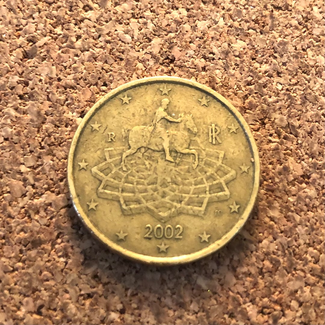 2002 Italy 50 Euro Cent Coin - Emperor Marcus Aurelius on Horseback - Etsy
