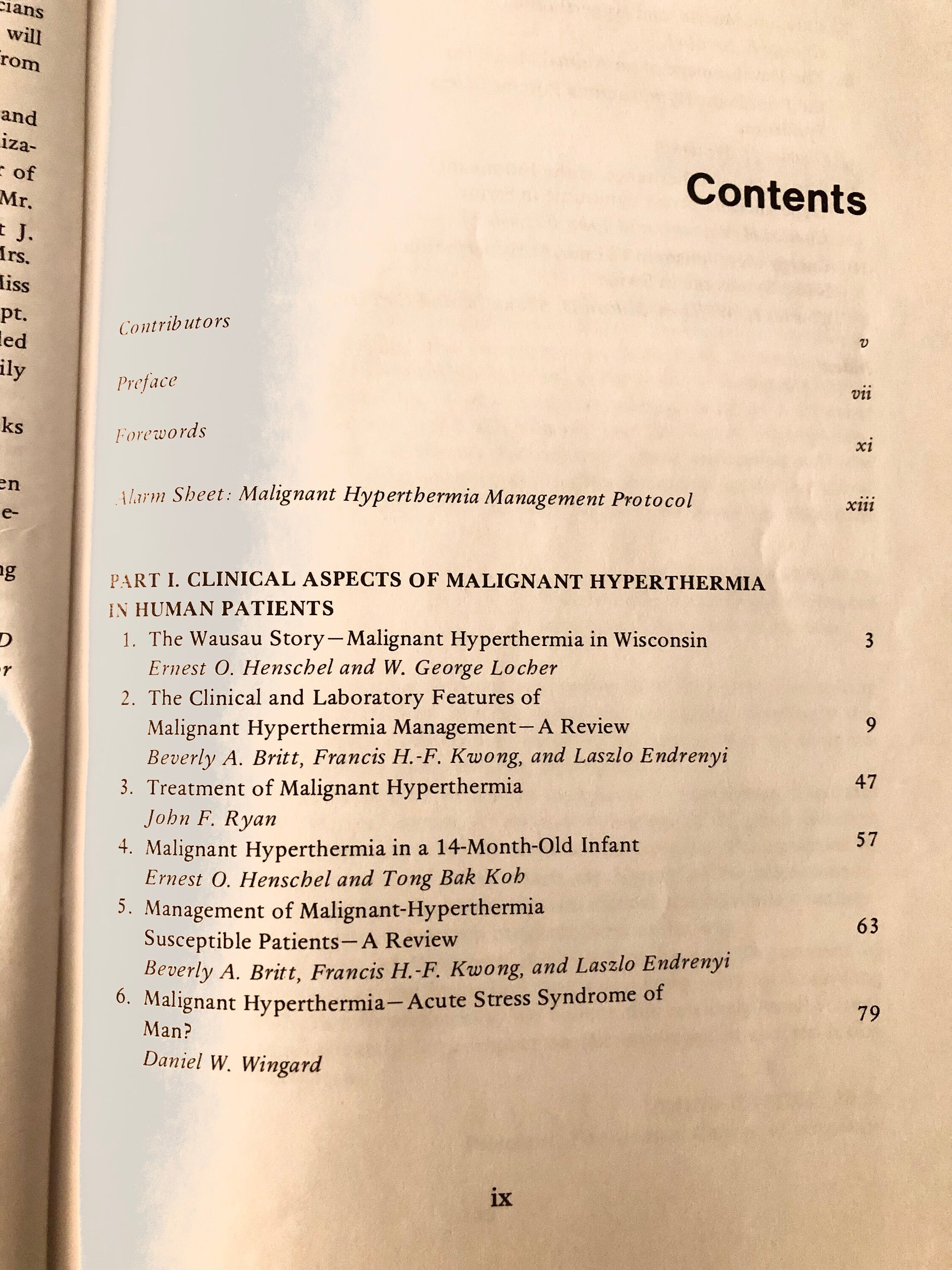 Malignant Hyperthermia Current Concepts 1977 Edited by - Etsy