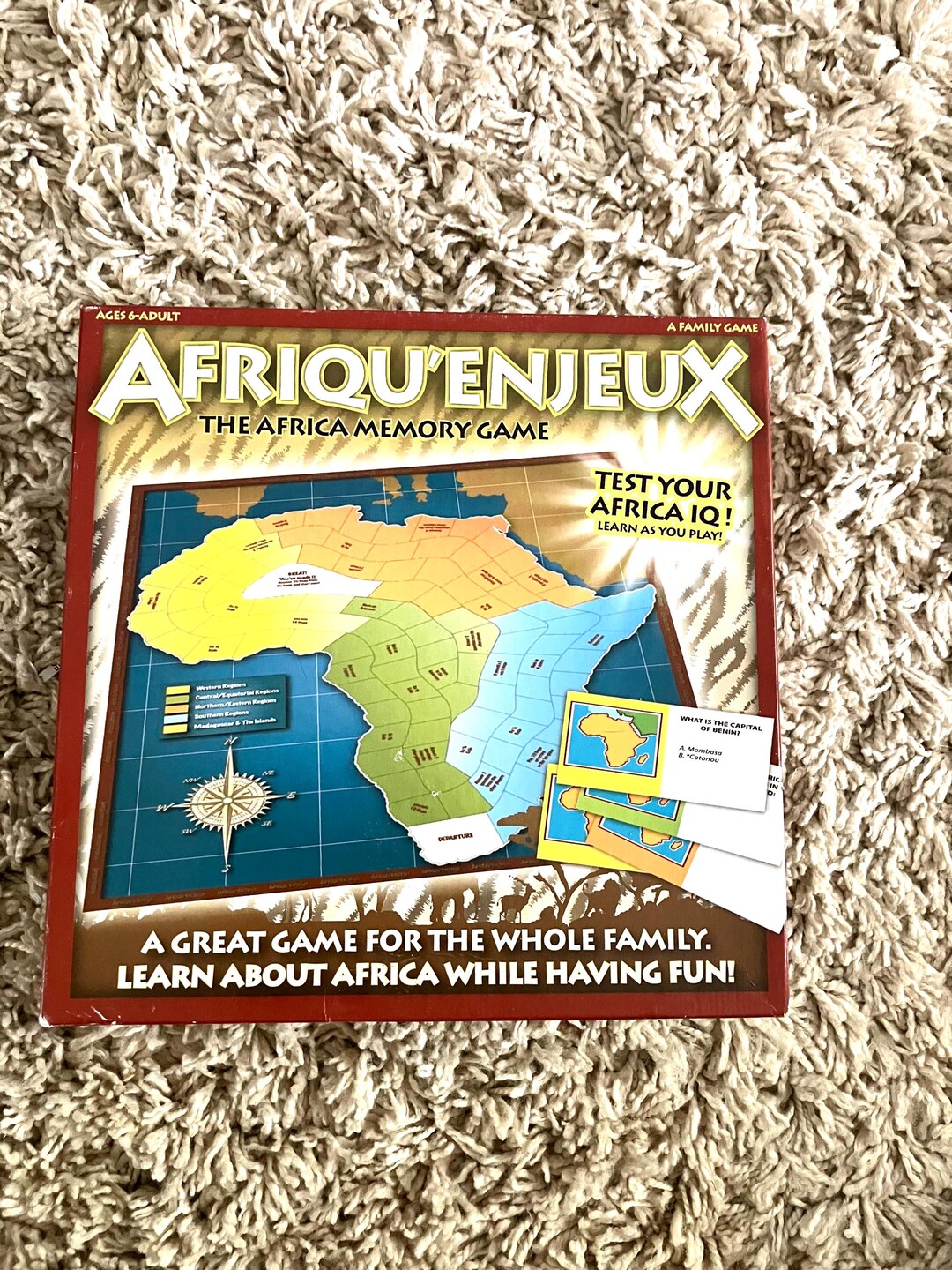 Africa Memory Game - Afriqu'enjeux Board Game - Vintage 90s - Etsy