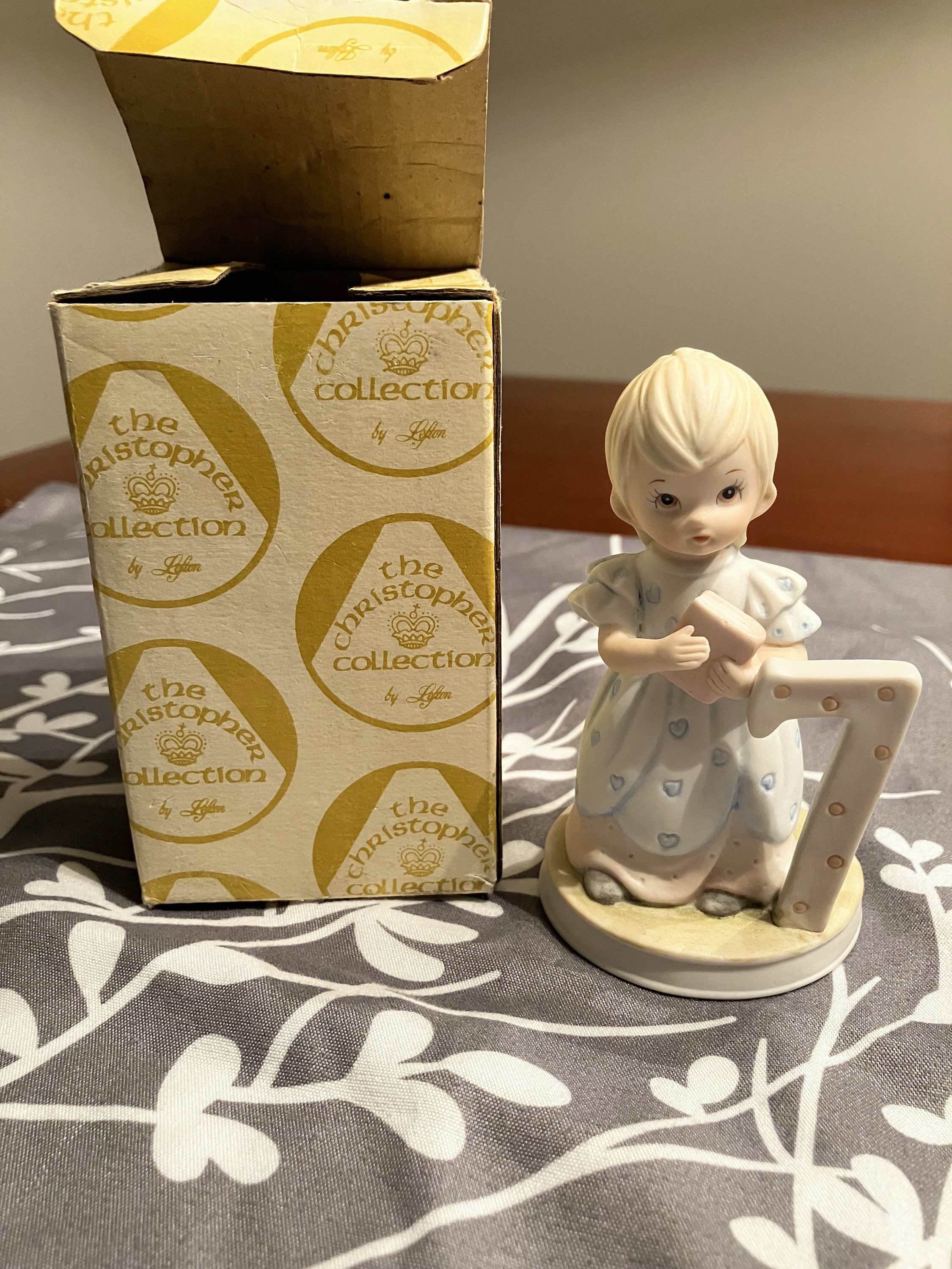 Vintage Lefton Christopher Collection Precious Little Girl Holding Book ...