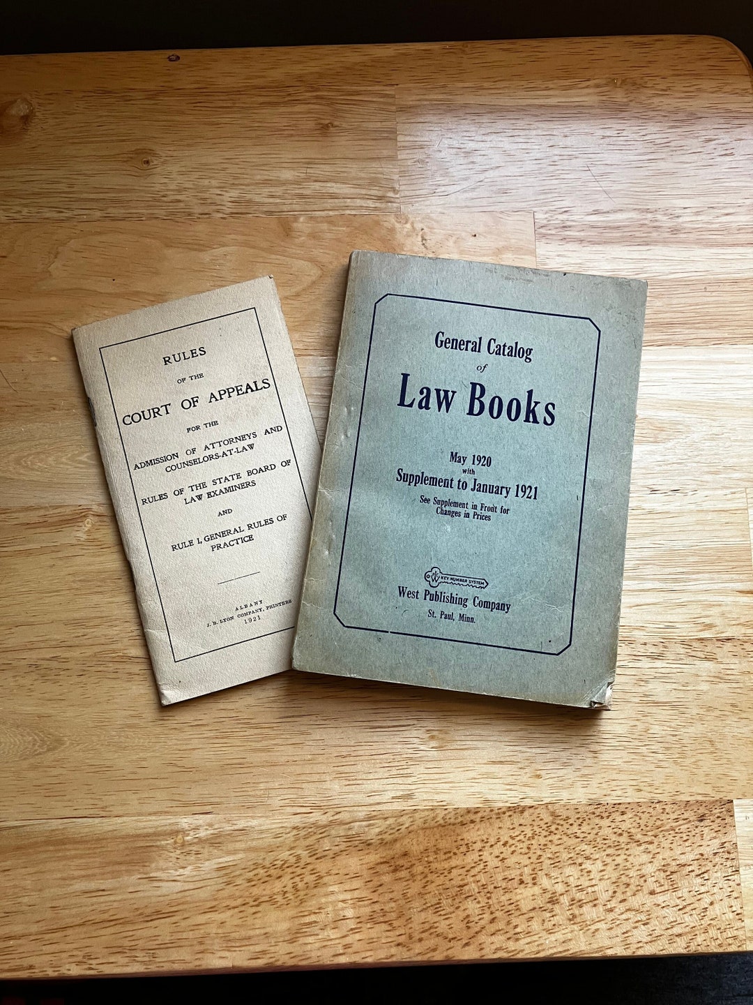 1921 Catalog of Law Books and Rules of the Court of Appeals Pamphlet - Etsy