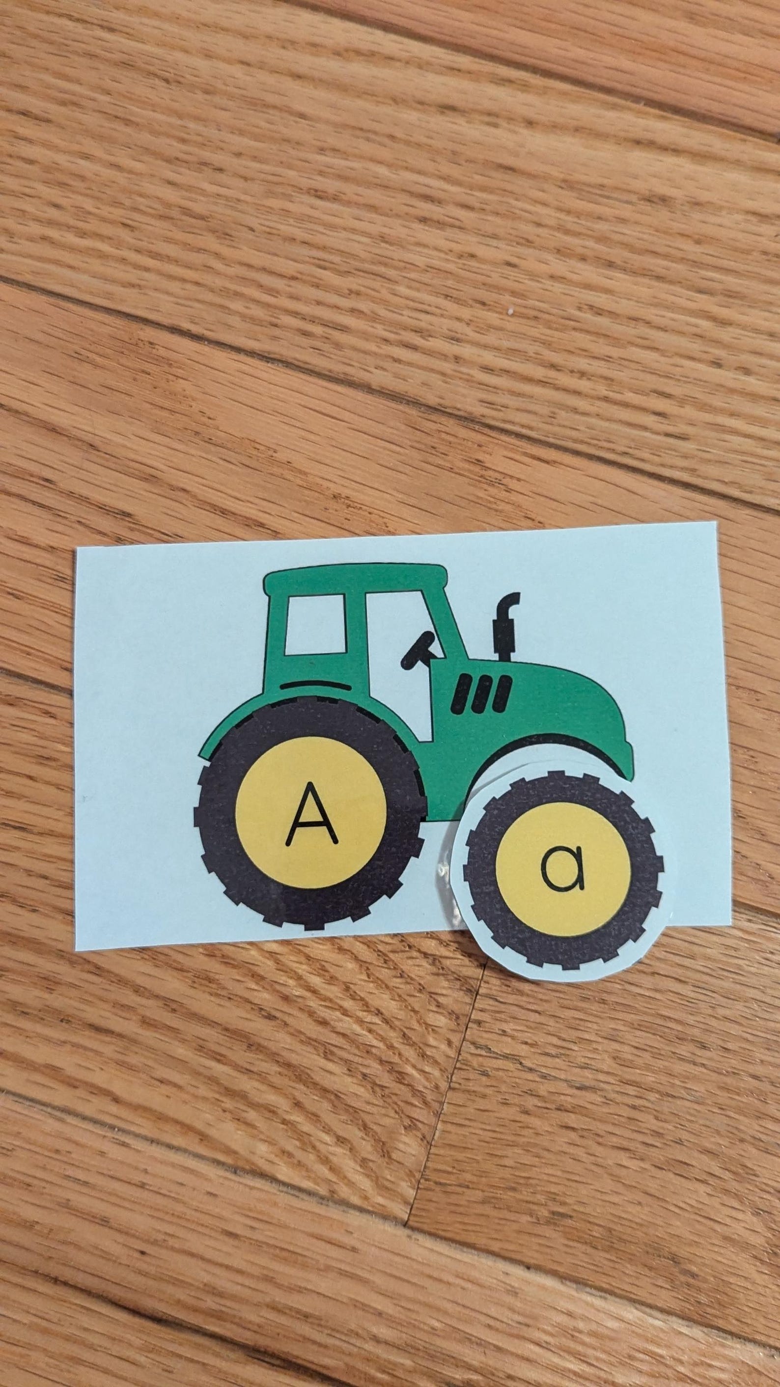 Green Tractor Alphabet Matching Game - Etsy