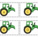 Green Tractor Alphabet Matching Game - Etsy