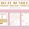 Do It Bundle the Checklist, Weekly Meal Plan, My Chore Chart, Project ...
