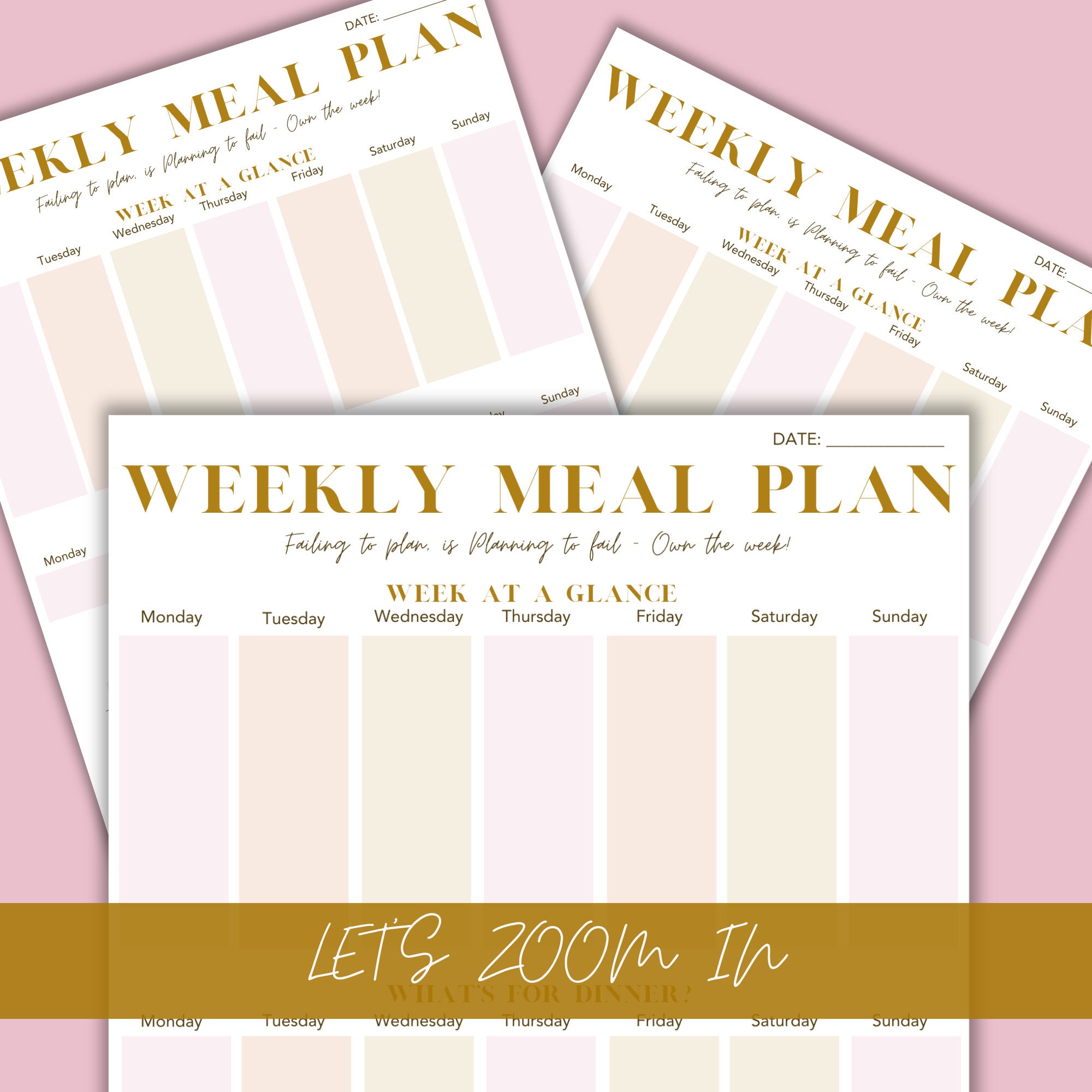 Do It Bundle the Checklist Weekly Meal Plan My Chore Chart - Etsy
