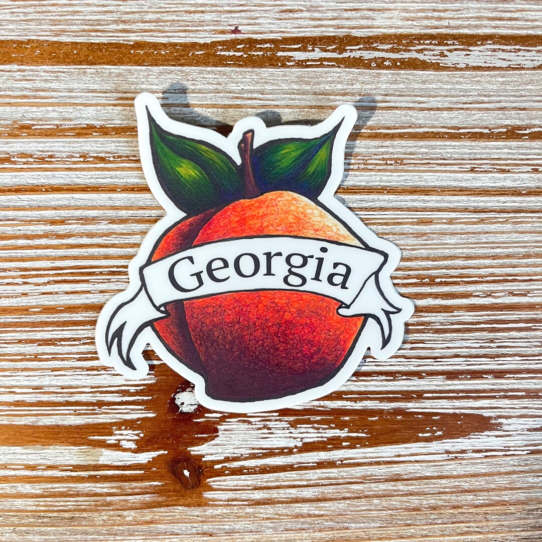 Georgia Peach Sticker - Etsy
