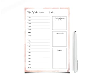 Minimalist Daily Planner Printable Daily to Do List for Work - Etsy