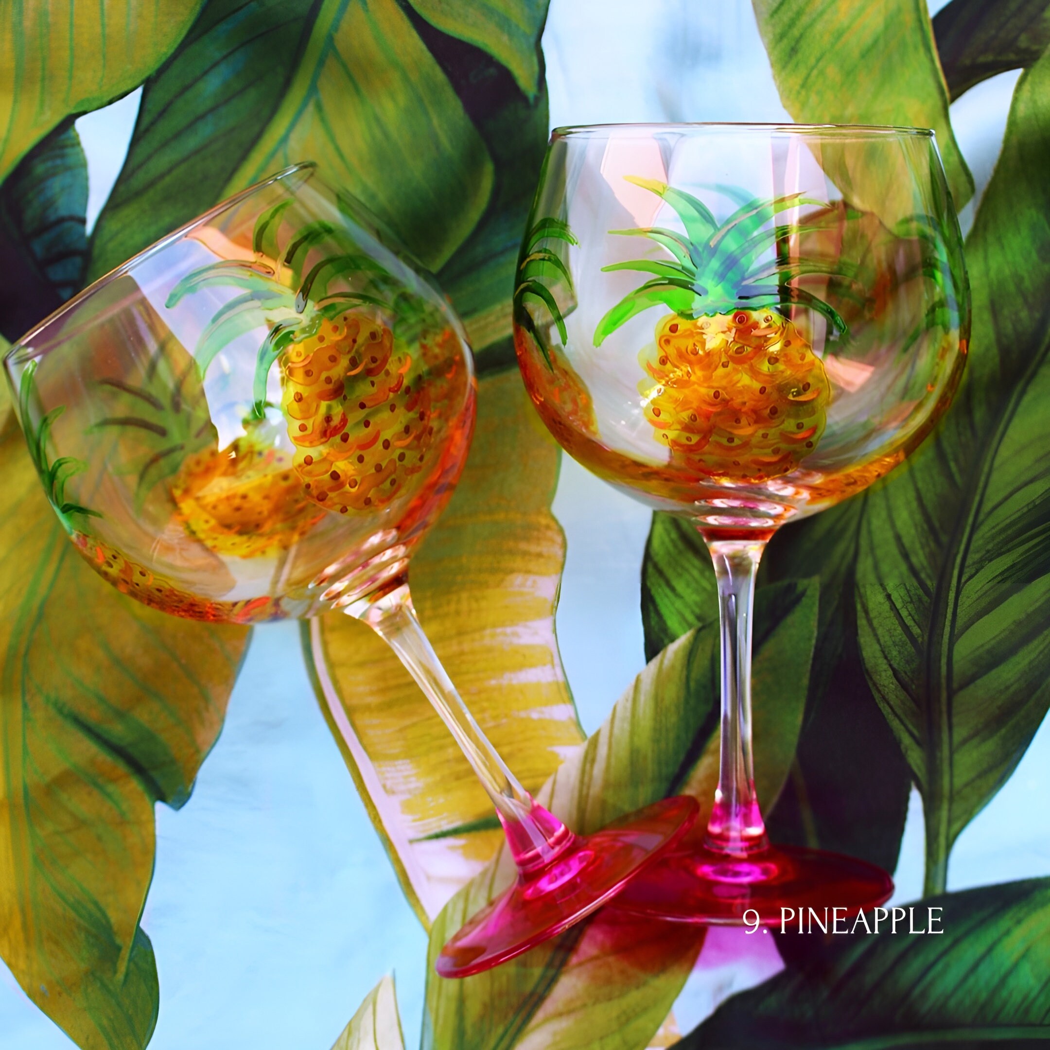 Hand-painted Tropical Gin Glasses - the Perfect Gift for Nature Lovers ...