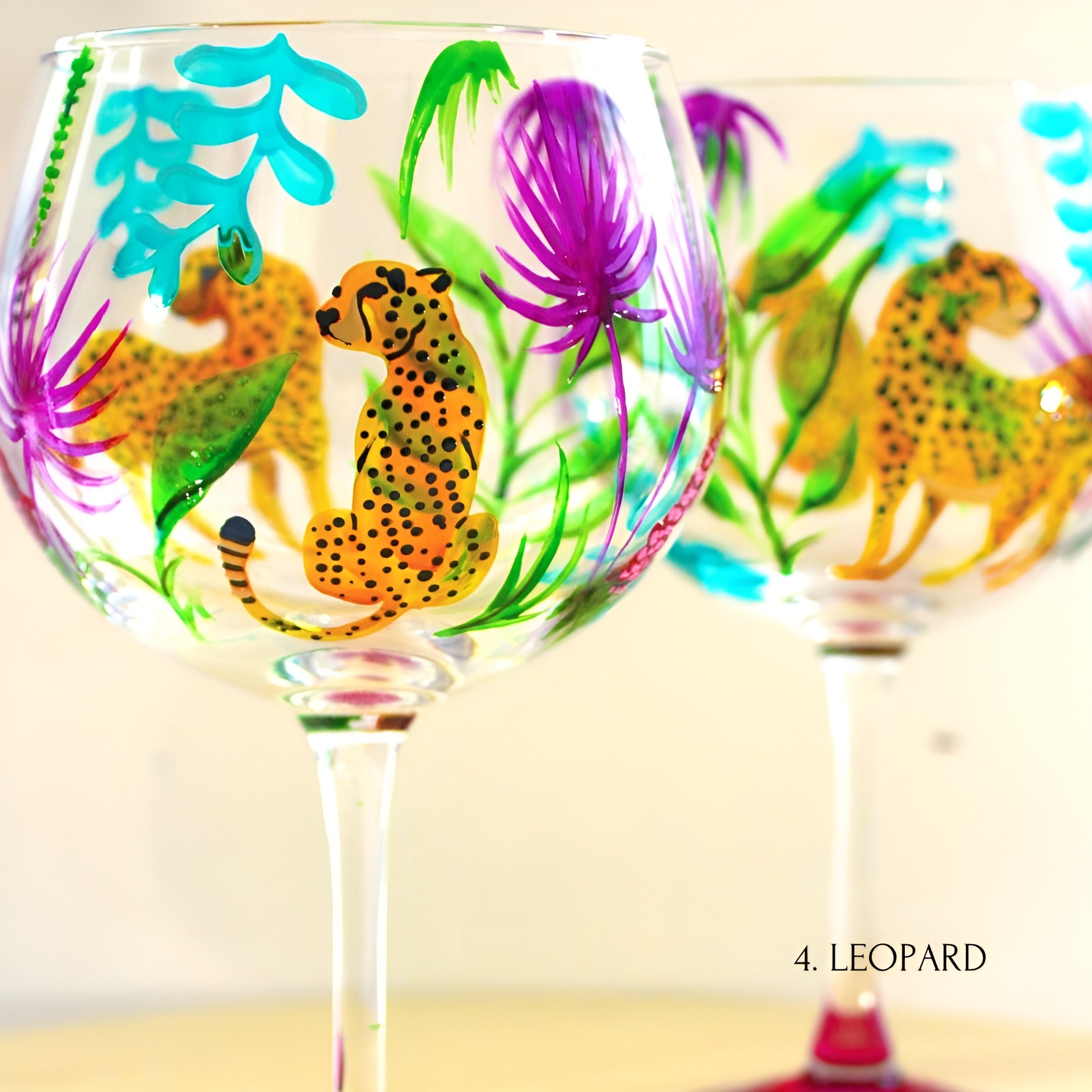 Hand-painted Tropical Gin Glasses - the Perfect Gift for Nature Lovers ...