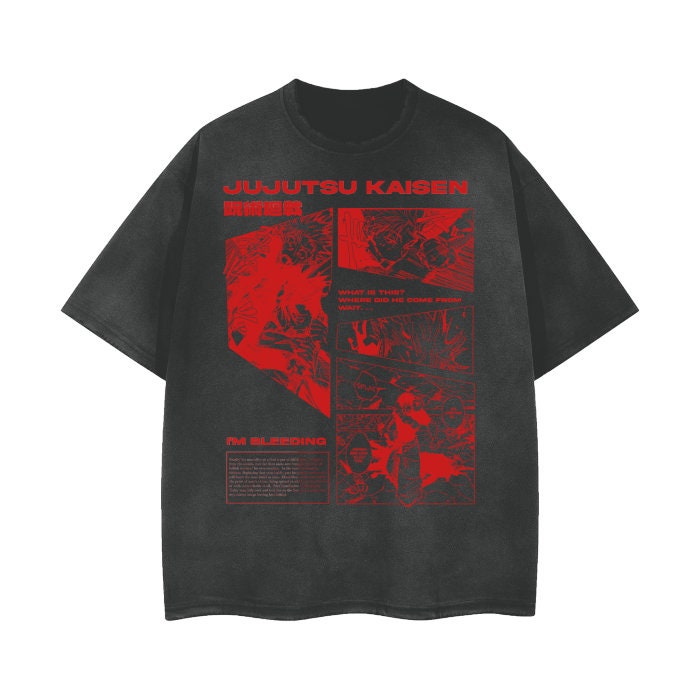 Jujutsu Kaisen Gege Akutami Streetwear Unisex Washed Effect Vintage T ...