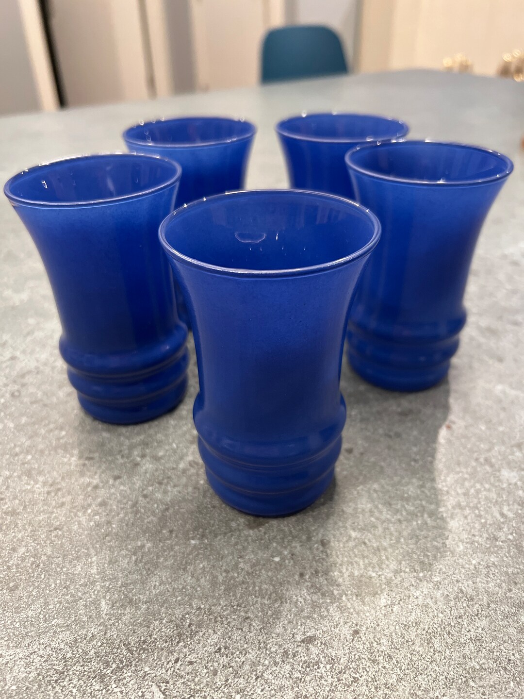 Anchor Hocking Blue Rainbow Glasses - Etsy