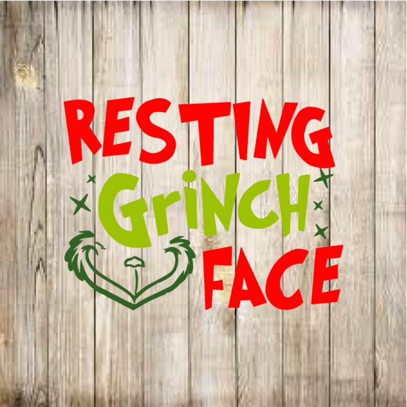 Resting Grinch Face Svg - Etsy