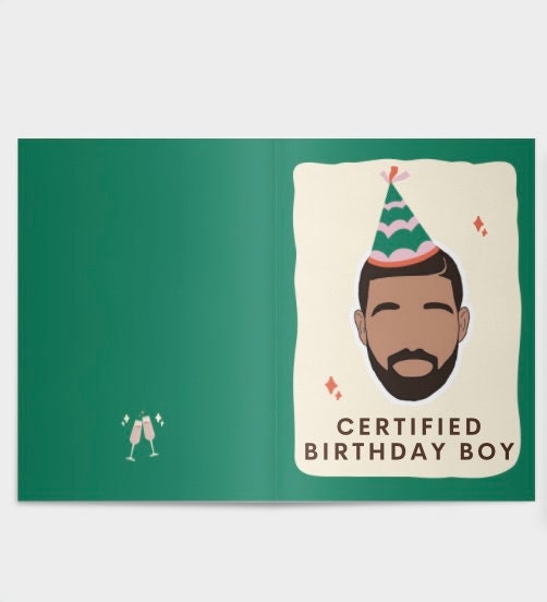 Drake Birthday Card Certified Birthday Boy - Etsy
