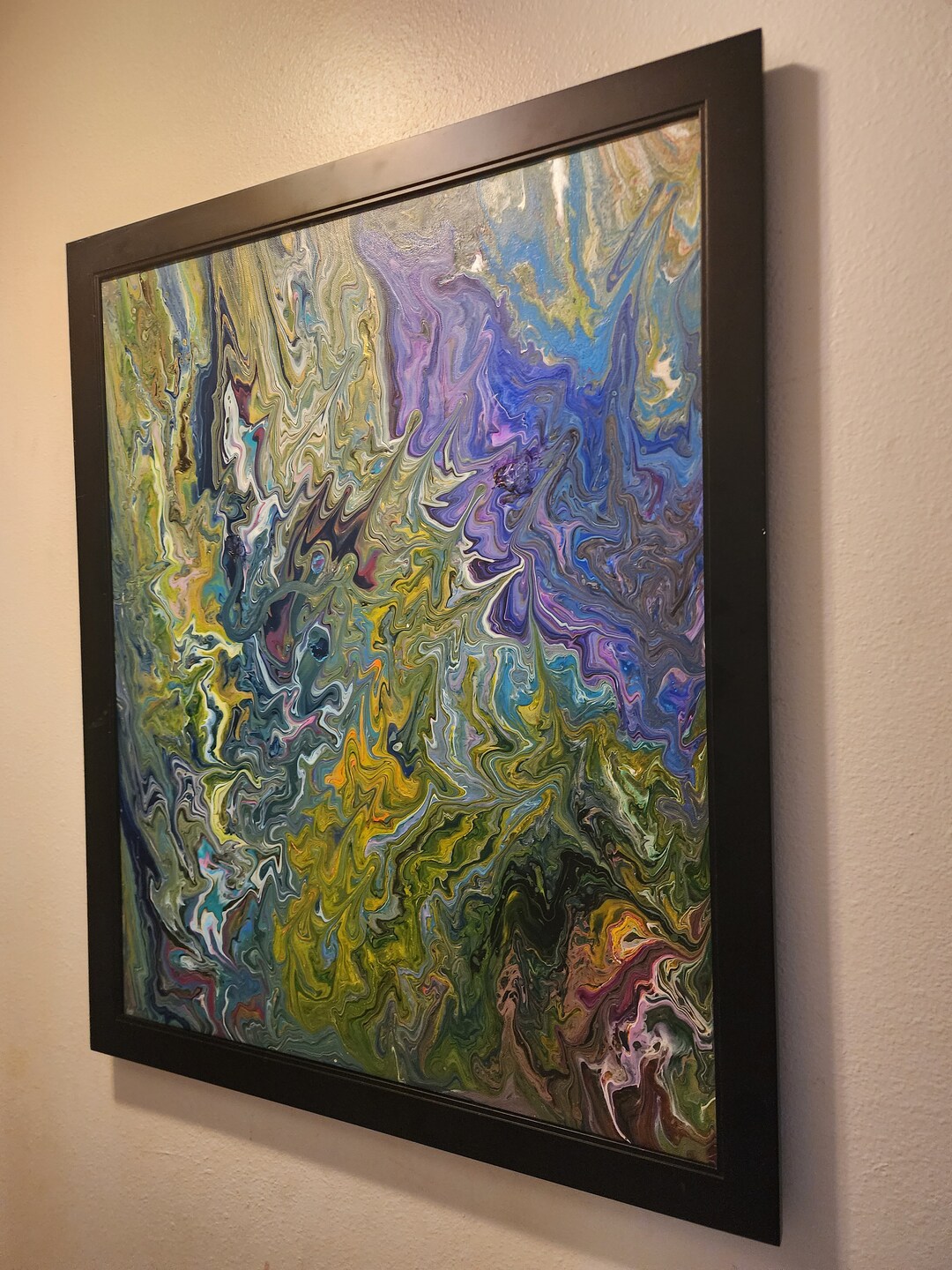 Extra Large Colorful Fluid Art Pour Paintings - Etsy