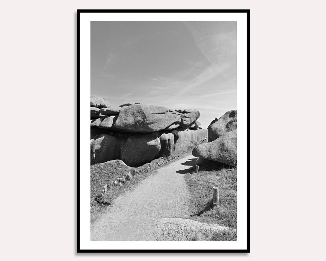 45MP Photography, Huge Print, Landscape With Rocks, Grayscale ...