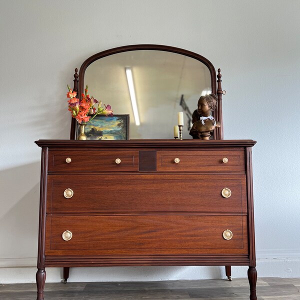 Antique Dresser With Mirror - Etsy