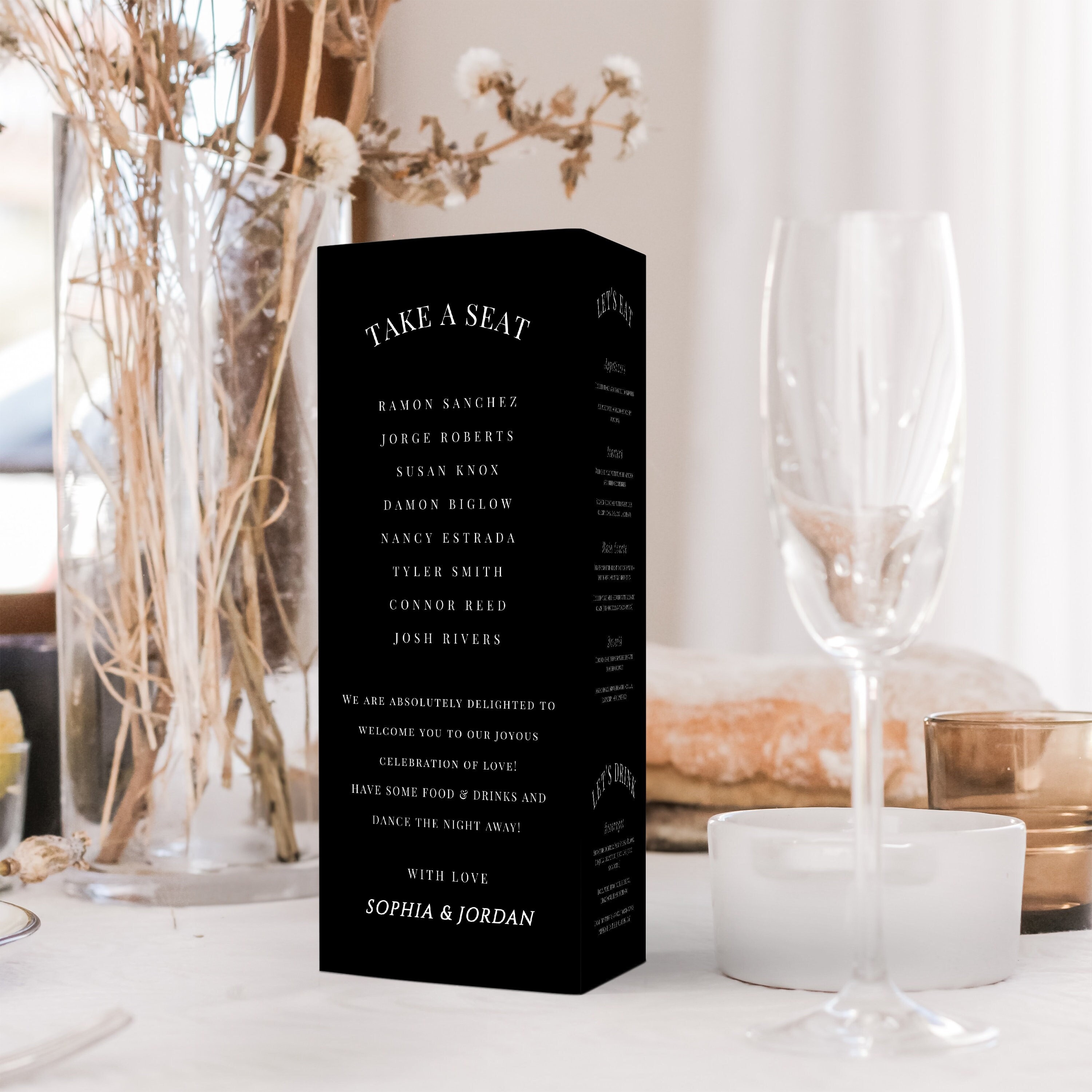 Modern Wedding Seat Trifold Template Modern Triangle Seating - Etsy