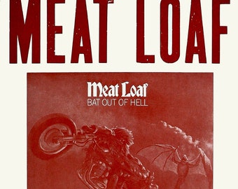 Meat Loaf Bat Out of Hell Poster Meat Loaf Cover Poster Meat Loaf ...