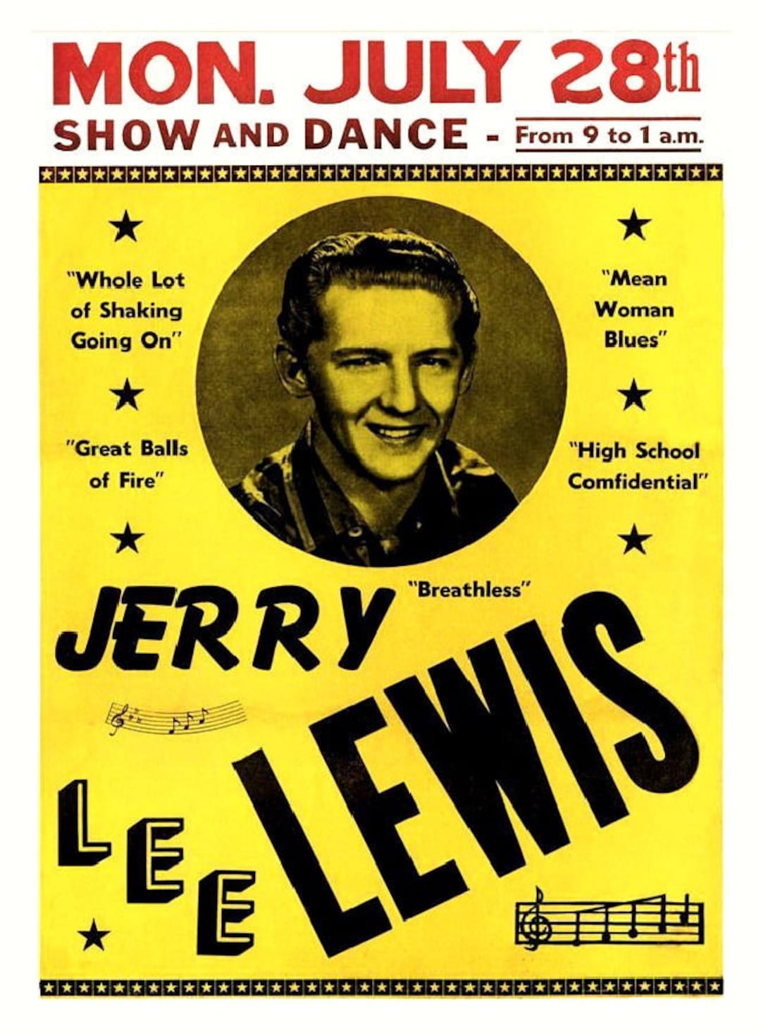Jerry Lee Lewis 1950's - Etsy