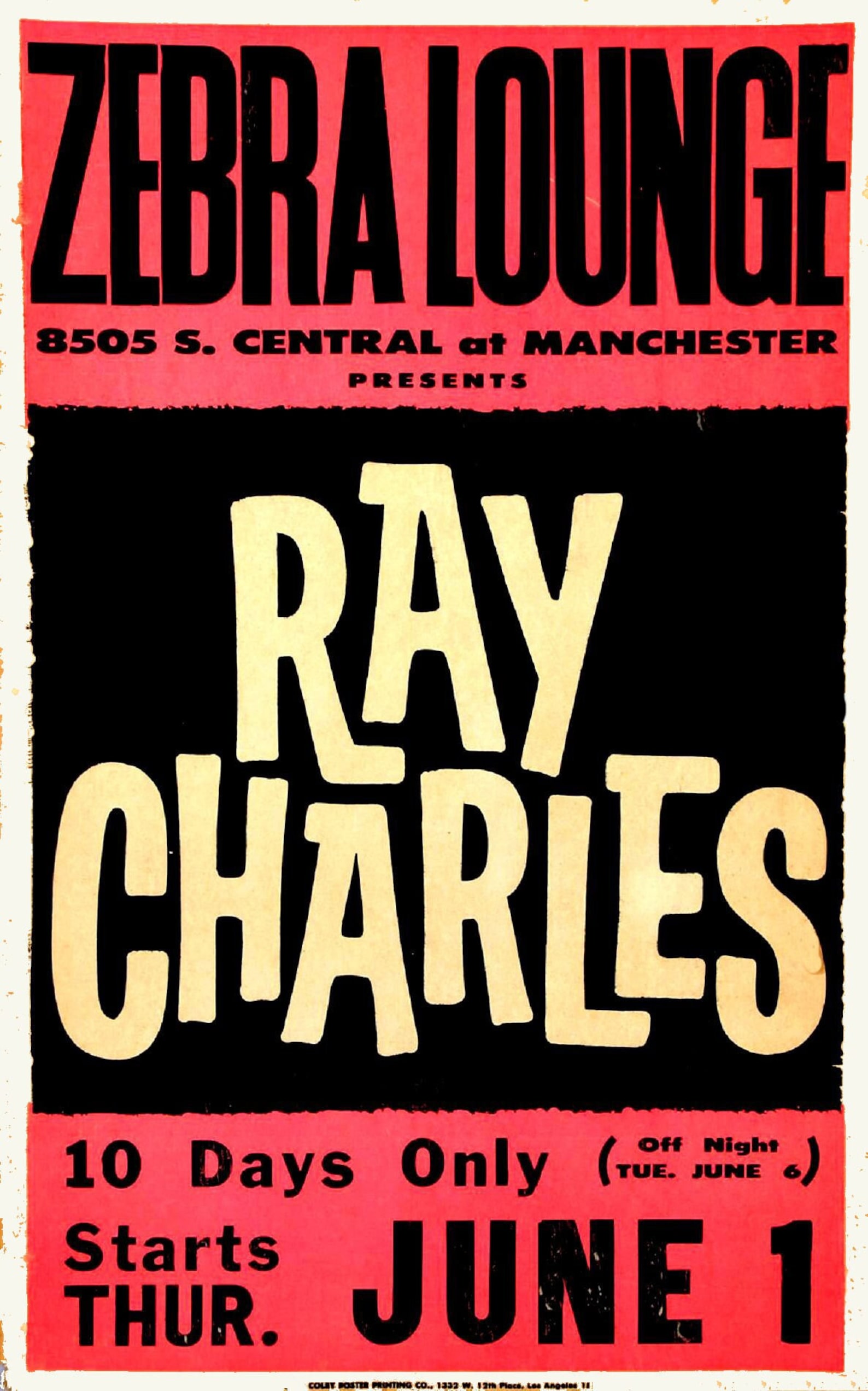 Ray Charles - Zebra Lounge - Etsy