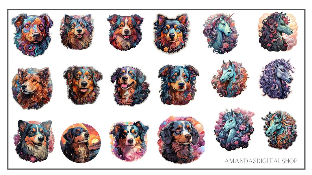 PNG Printable Celestial Stickers | Aesthetic Digital Stickers Planner ...