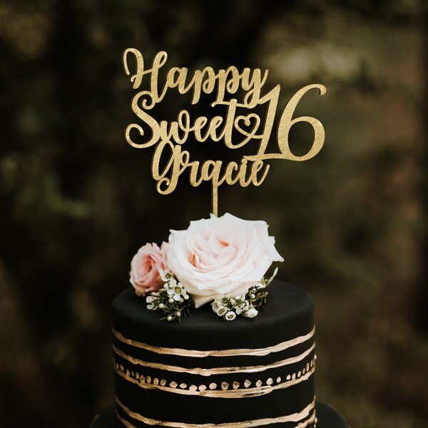 16 Cake Topper - Etsy