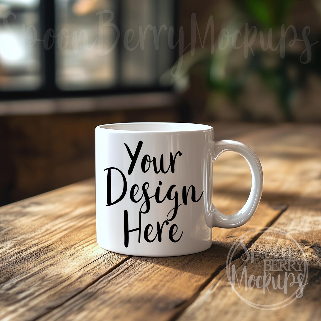 Mug Mockup, Design Display Sell Photo, Blank White Coffee Mug Mockup ...