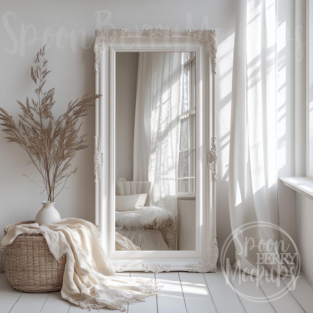 Mirror Mockup, Ornate Blank Framed Mirror Mock Up, Vinyl Decal Sticker ...