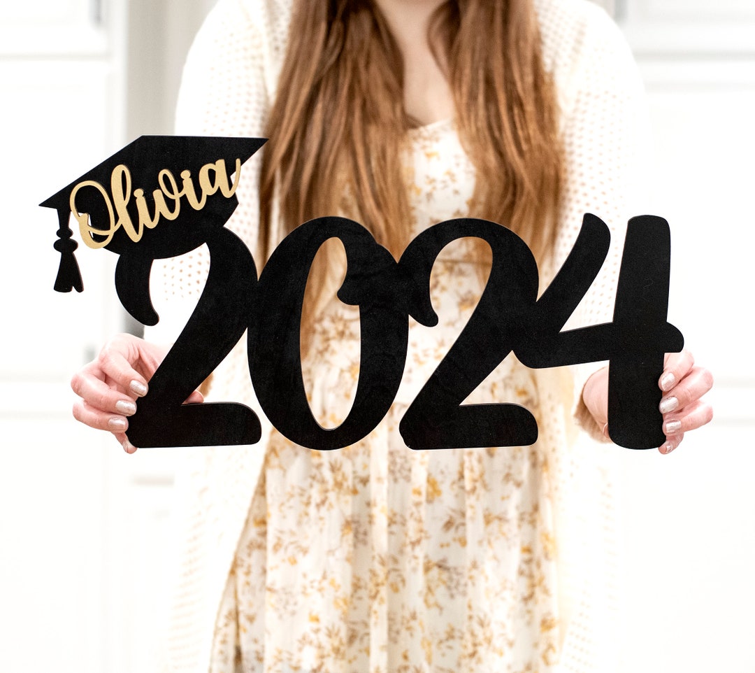 Graduation 2024 LARGE Wood Sign, Custom Name School Initials, Grad ...