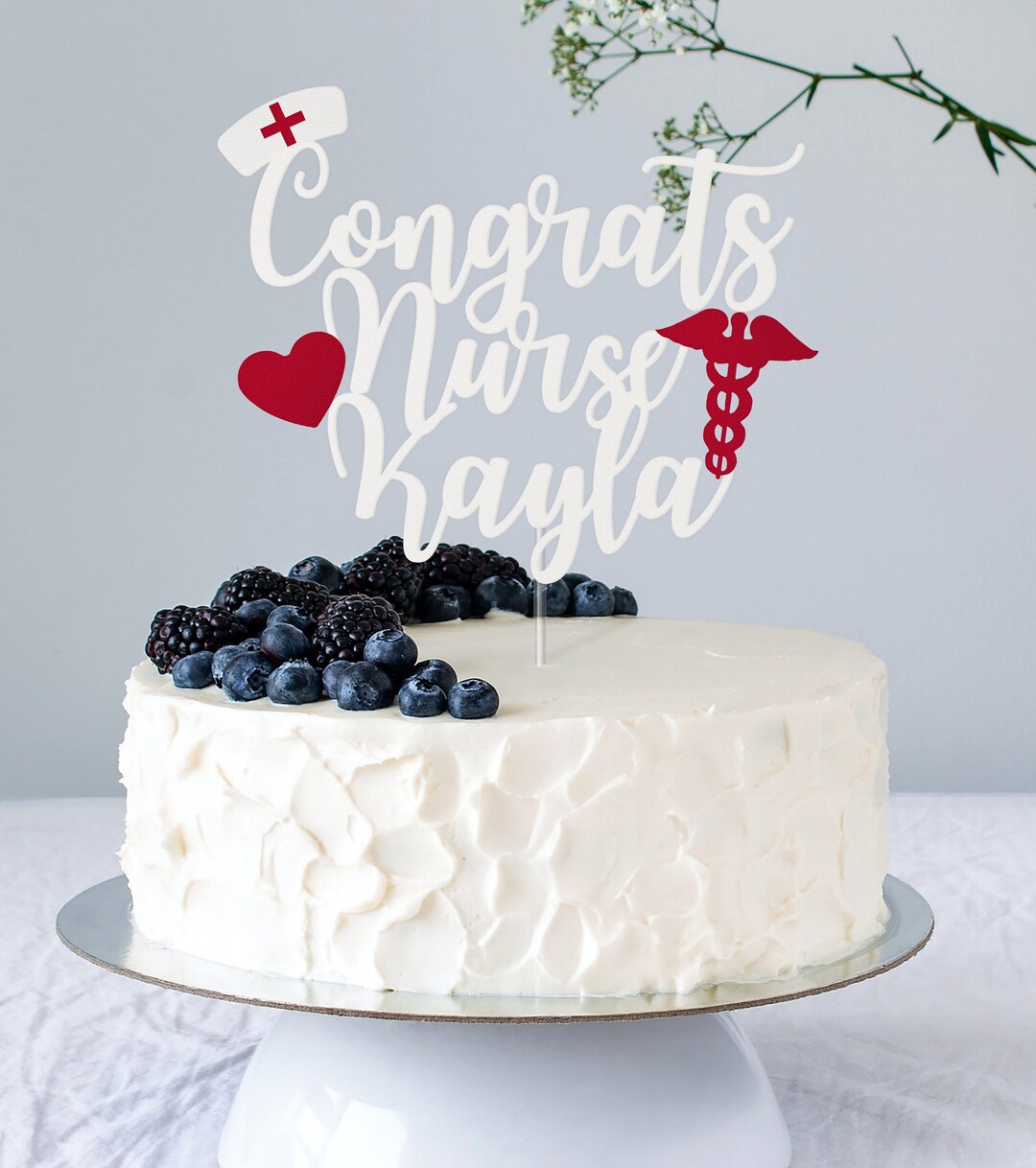 Nursing Grad Cake Topper Custom Congrats Premium Cardstock Graduation ...