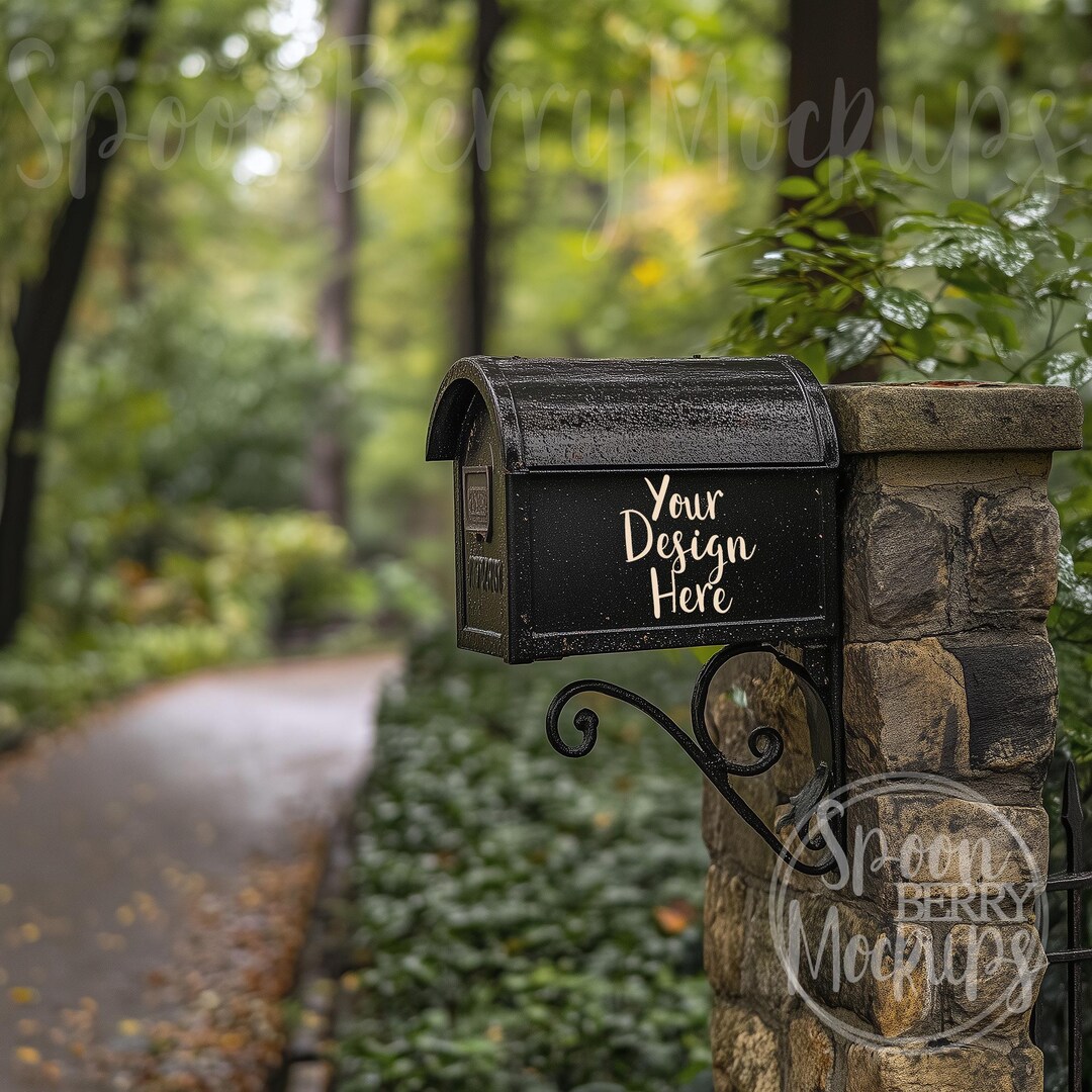 Mailbox Mockup, Black Blank Mail Mock Up, Instant Digital Download ...