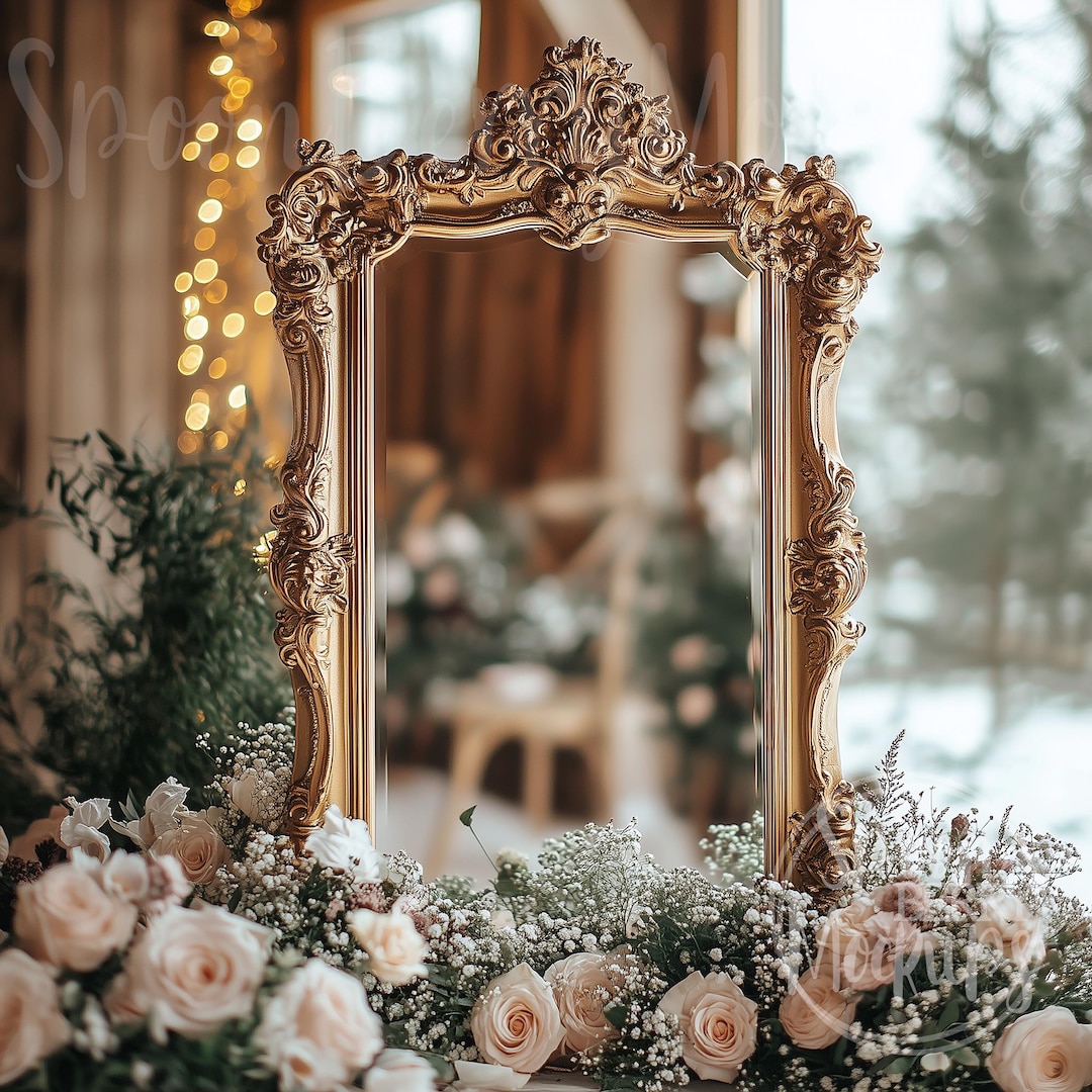 Mirror Mockup, Elegant Blank Standing Mirror Mock Up, Wedding Vinyl ...