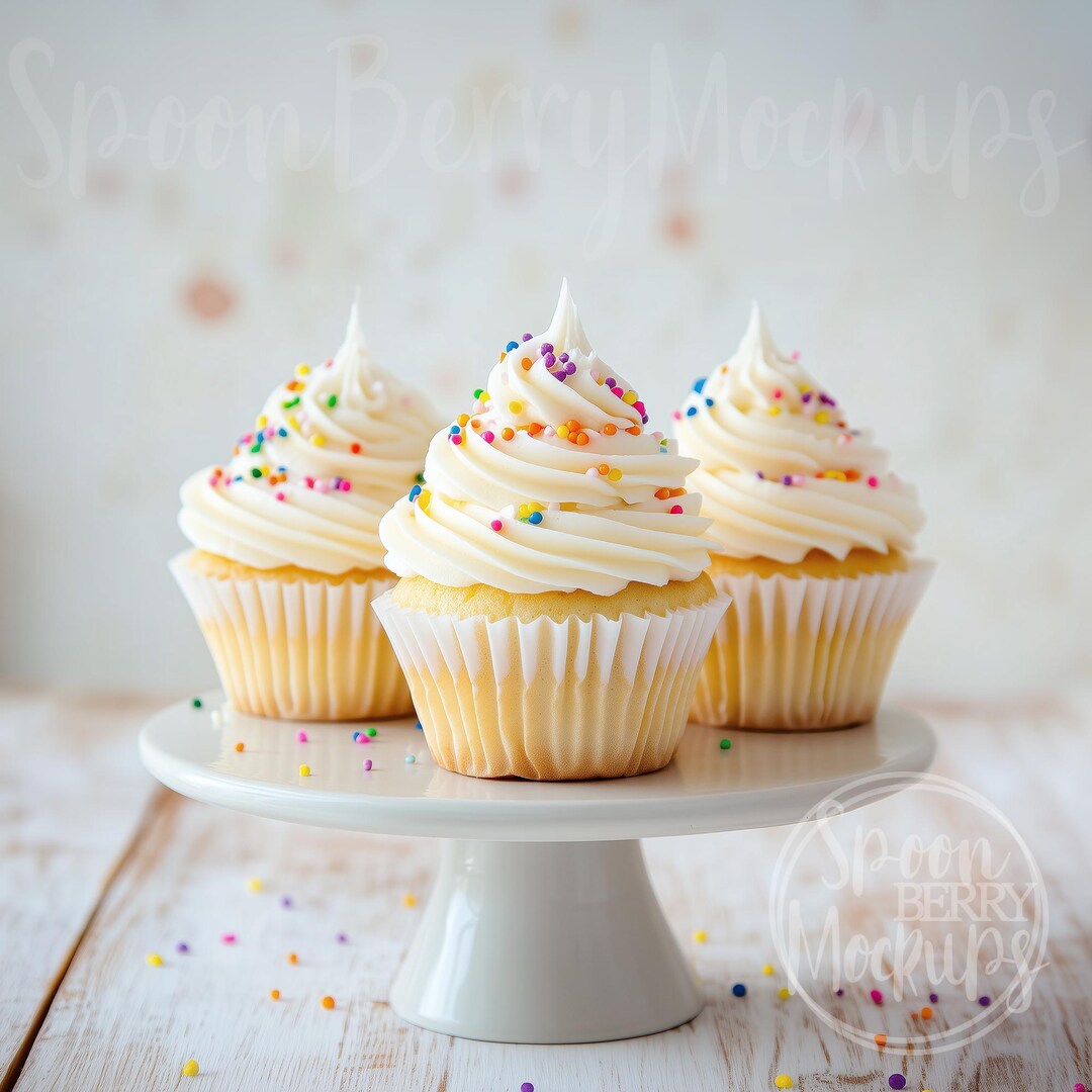 Cupcake Mockup, Birthday Blank Dessert Mock Up, Instant Digital ...