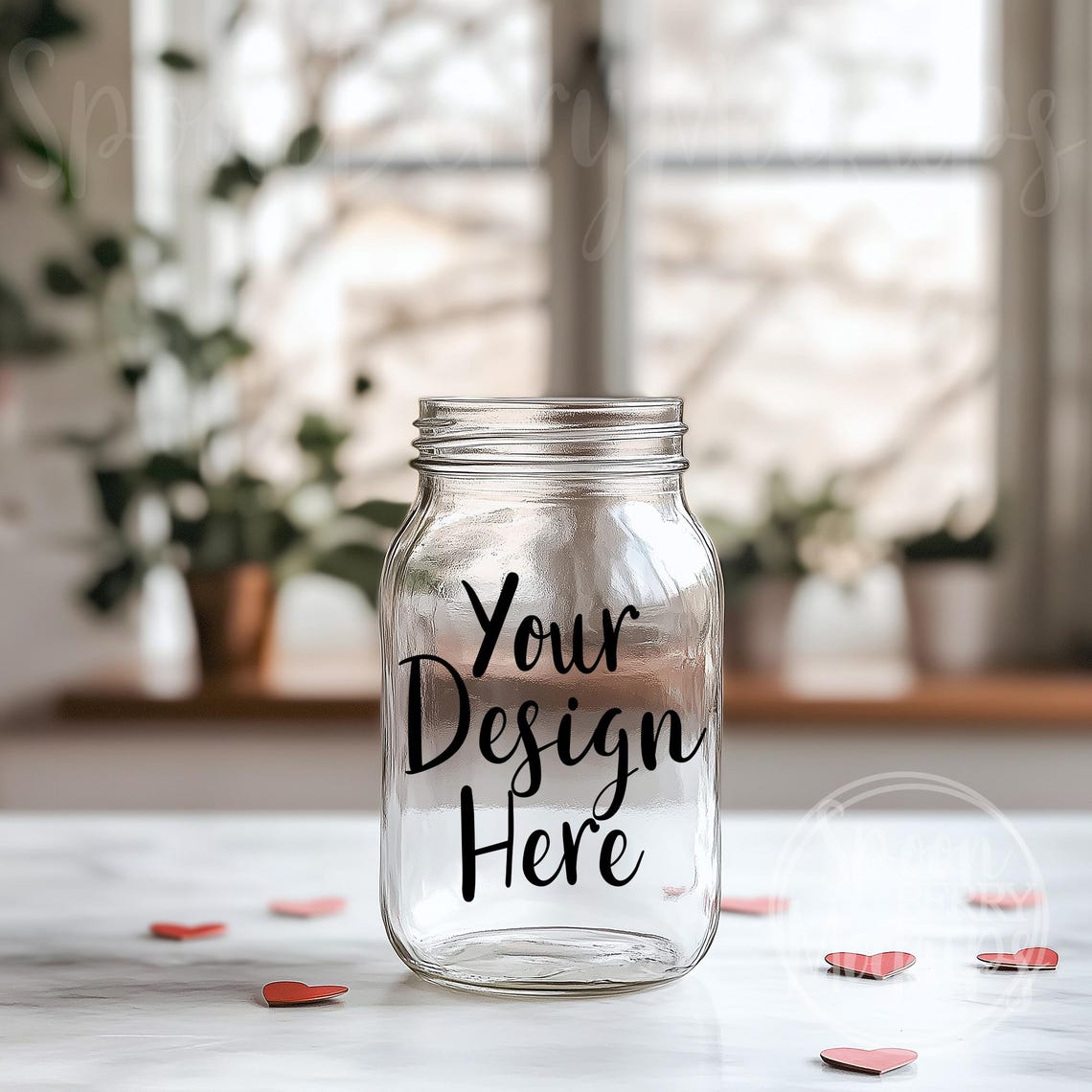 Mason Jar Mockup, Product Display Sell Photo, Glass Ball Jar Label Mock ...