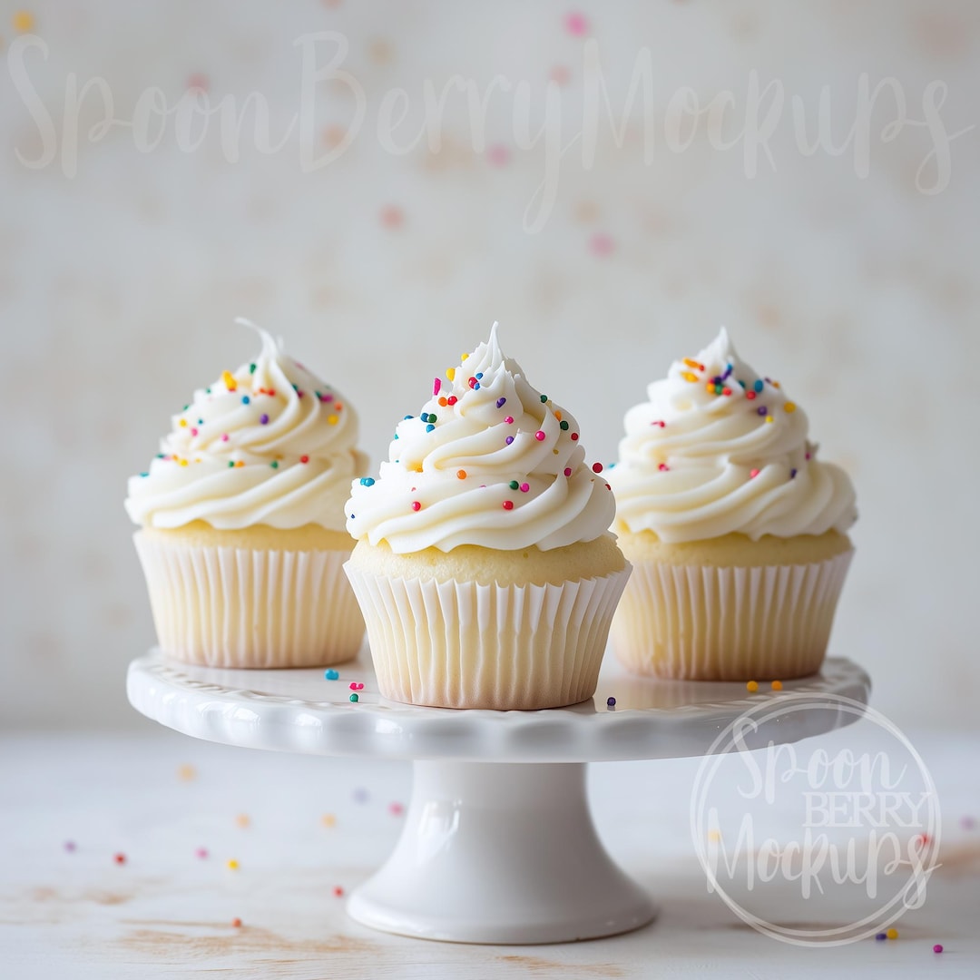 Cupcake Mockup, Birthday Blank Dessert Mock Up, Instant Digital ...