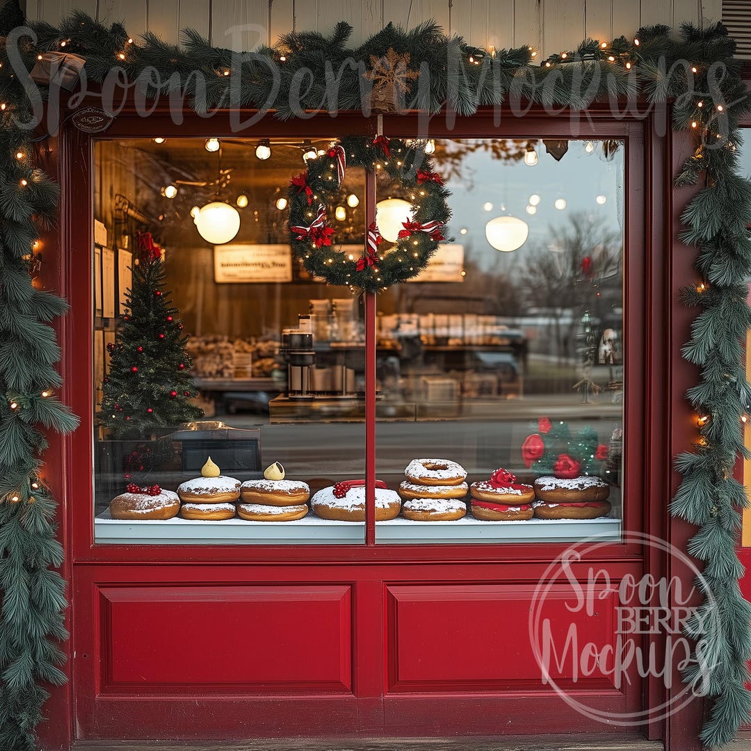Bakery Store Front Mockup, Glass Blank Mock Up, Instant Digital ...