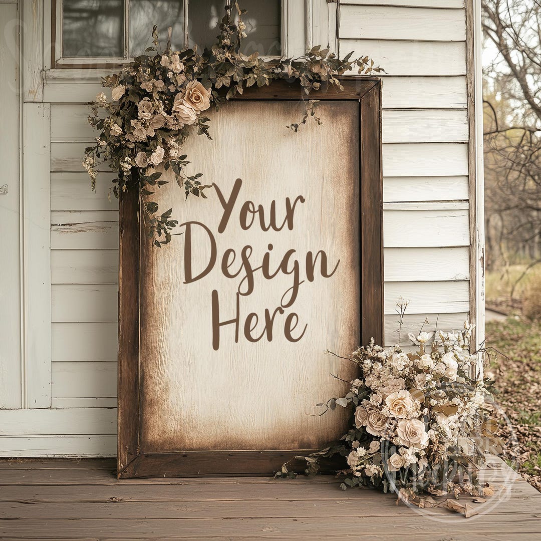 Wood Sign Mockup, Blank Rustic Mock Up, Instant Digital Download ...