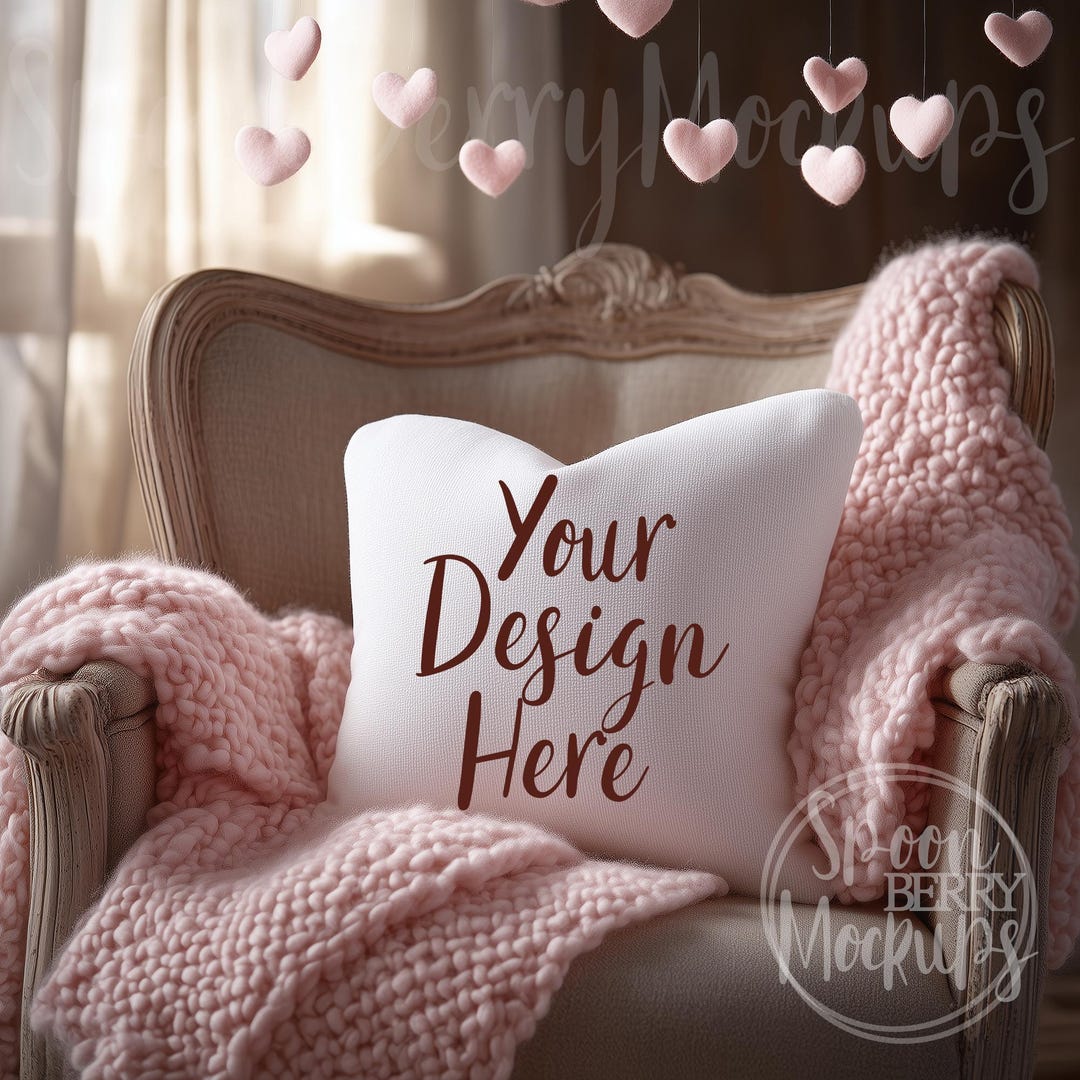 Pillow Mockup, White Blank Throw Pillows Mock Up, Instant Digital ...