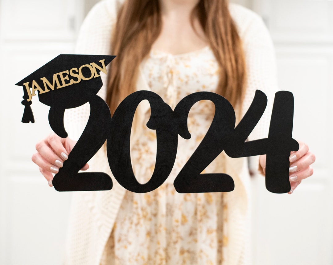 Graduation 2024 LARGE Wood Sign, Custom Name School Initials, Grad ...