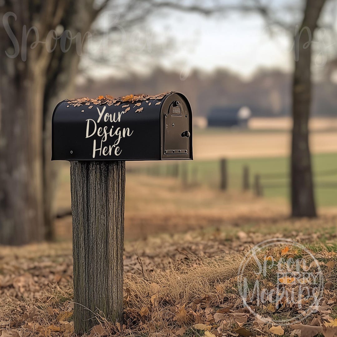 Mailbox Mockup, Black Blank Mail Mock Up, Instant Digital Download ...