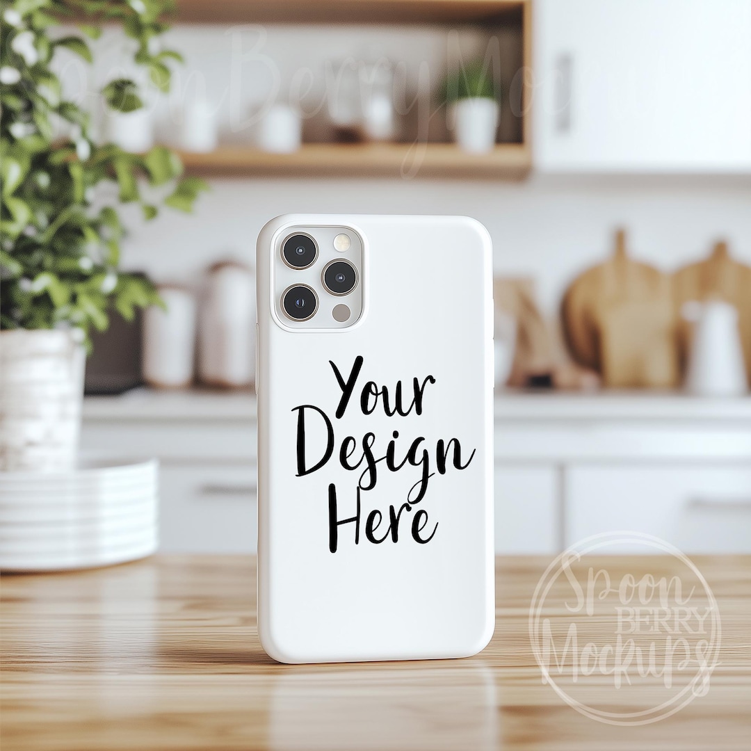 Blank White Phone Case Mockup: Simple Modern Design Display (JPG) - Etsy
