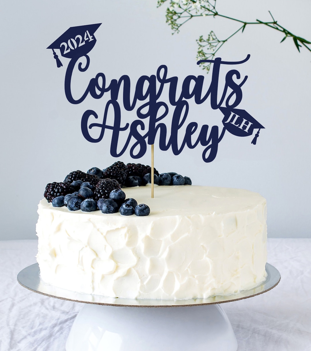 Congrats Grad Cake Topper Custom Double Sided Premium Cardstock ...