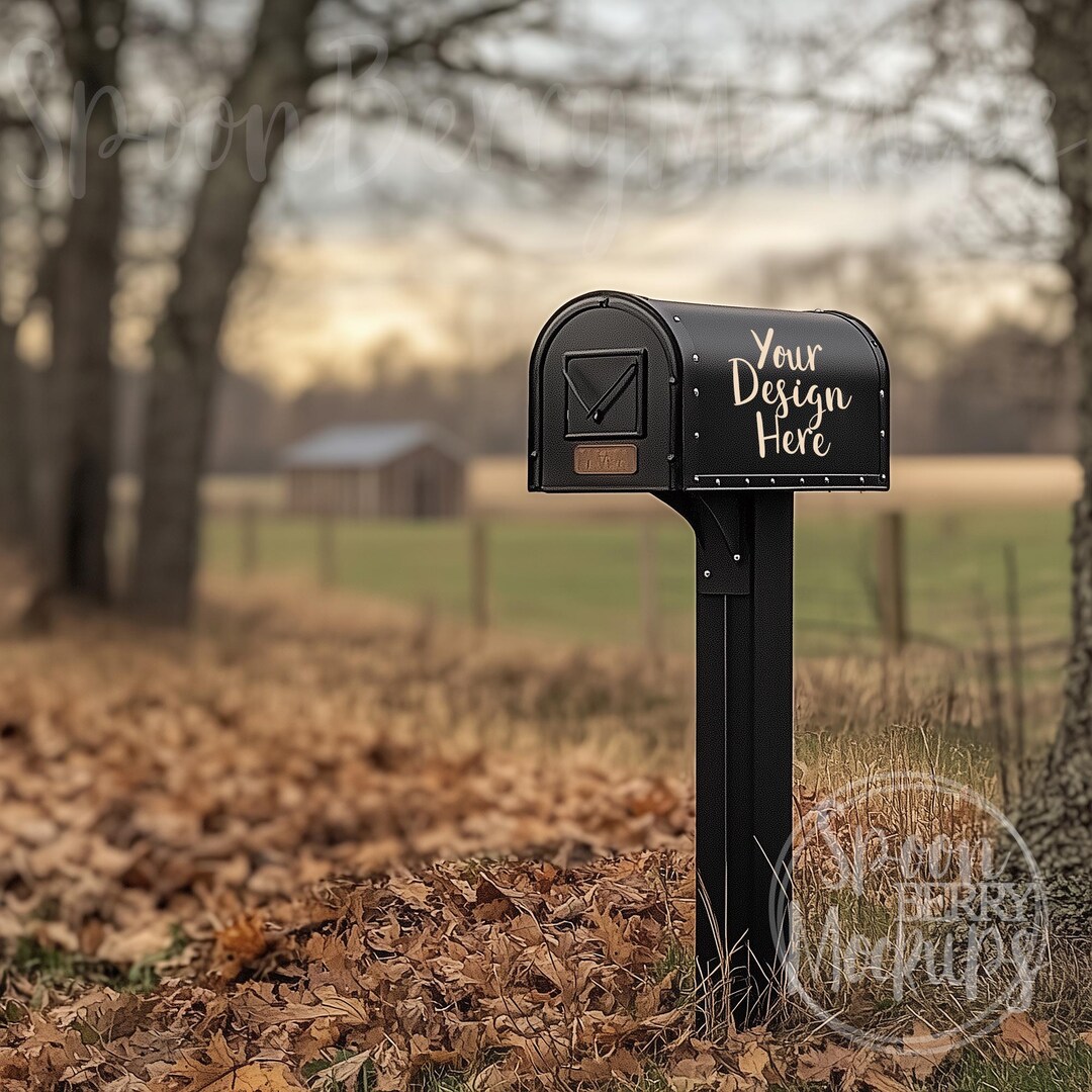 Mailbox Mockup, Black Blank Mail Mock Up, Instant Digital Download ...