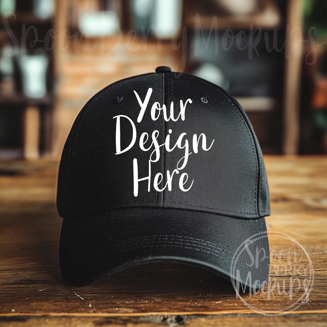 Hat Mockup, Design Display Sell Photo, Blank Black Hat Mock Up, Mockup ...
