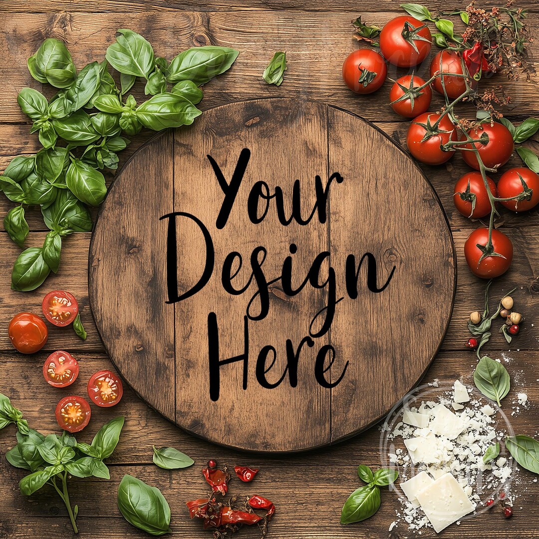 Wooden Round Mockup, Design Display Sell Photo, Blank Board Mock Up ...